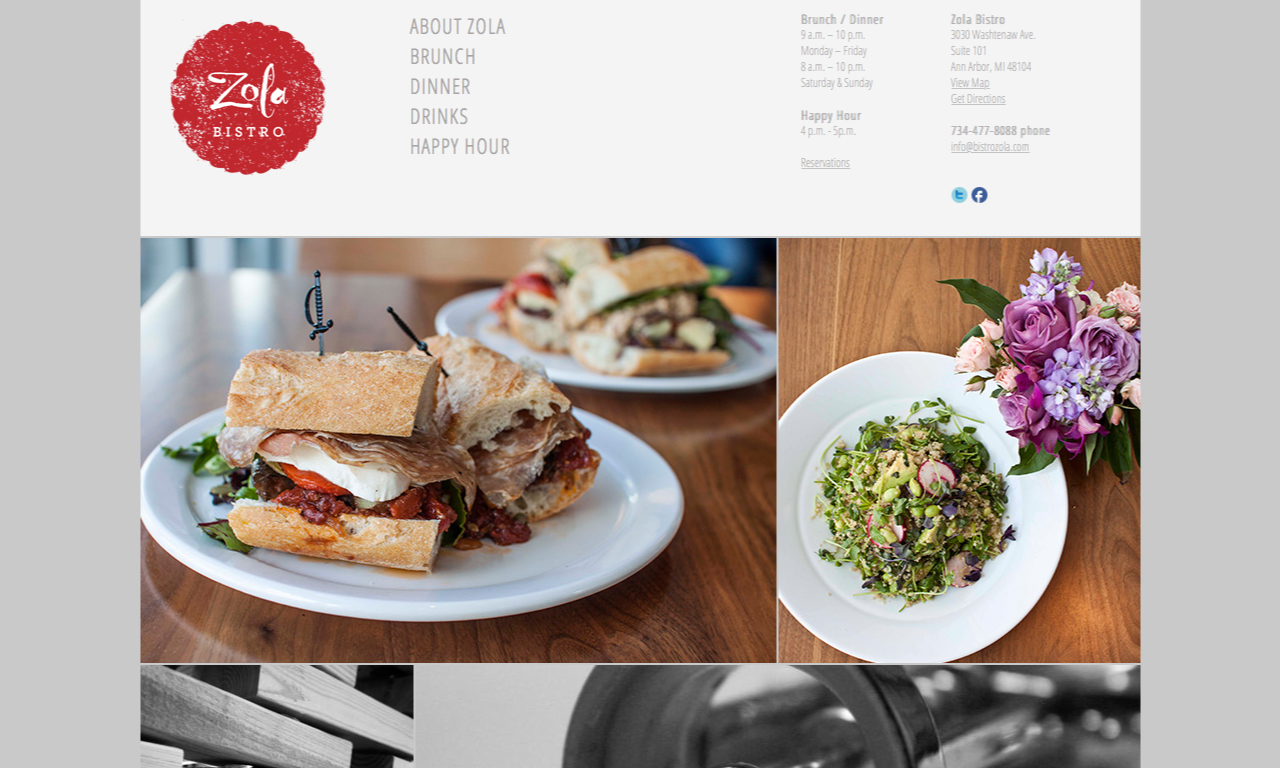 Zola Bistro - VC Web Design